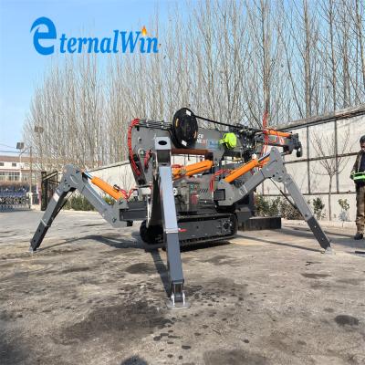 China 8 Ton Lifting Capacity Spider Crawler Crane with Max Working Radius of 8.6m for sale