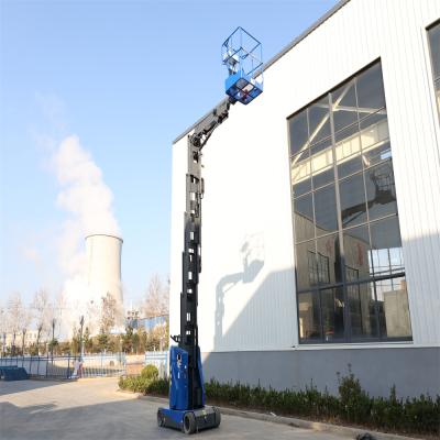 Cina 7.2-10.6m Altezza di lavoro Piattaforma di sollevamento elettrica verticale con giubbotto volante in vendita