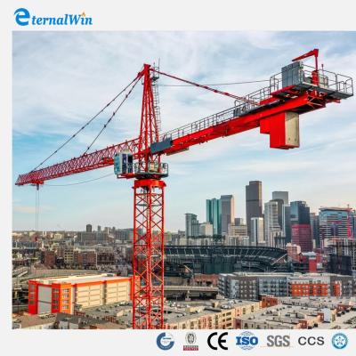 China Heavy Duty Steel Hammer Head Tower Crane with Wireless Remote Control and 1t to 12t Tip Load for Construction for sale