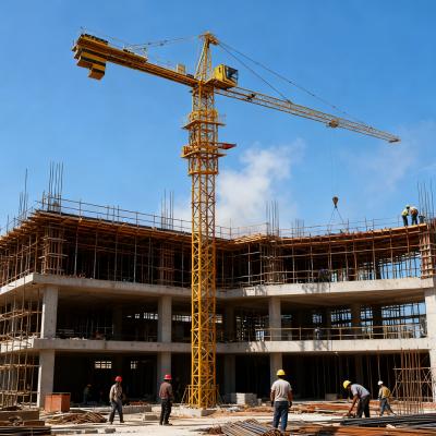 China 40m Height Portable Tower Crane Featuring 30 KW Motor Power for Diverse Construction Environments for sale