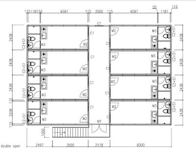 Cina Dormitorio dei campi del container del flat pack con il pannello a sandwich di 75mm ENV in vendita