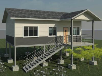 Cina Villa d'acciaio leggera di costruzione delle case modulari della camera da letto di verde 3 della struttura moderna in vendita