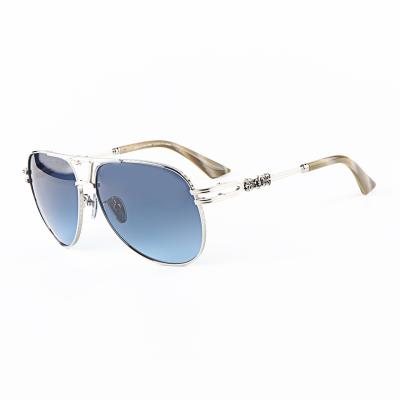 China Shenzhen Supplier Bulk Famous Korean Blue Lens Men Women Double Bridge Hiking Camping Gradient Sunglasses Custom Design Service for sale