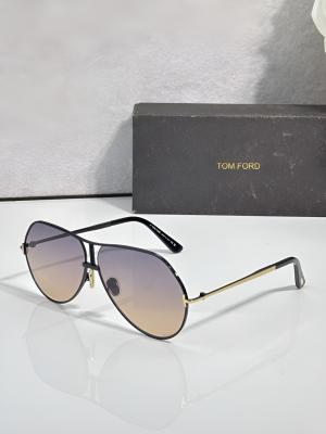 China TF1281 Luxury Tm Ford Pilot Aviator Sunglasses Double Bridge Metal Eyewear Gradient Lens Unisex Fashion Sun Glasses For Driving Beach Prescription for sale