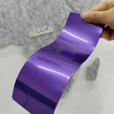 China double coating chrome illusion purple polyester powder coating powder paint color for metal coating for sale