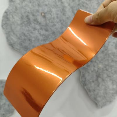 China Double Coat Candy Color Orange Chrome Polyester metallic powder coating powder paint for sale