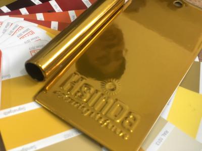 China Chrome Plating 24k Pure Gold Effect Double Coats Electrostatic Powder Coating For Luxury Furniture for sale