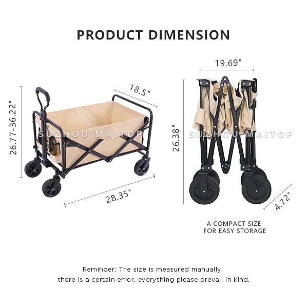 Wagon cart in use during camping showing practical application