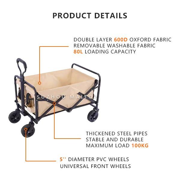 Close-up of wagon cart wheels showing durable PVC construction