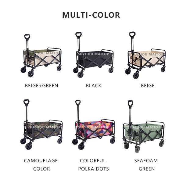 Folding wagon cart in compact folded position for storage