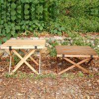 China Adjustable 33cm 47cm Portable Camping Table 60x60cm Square for sale