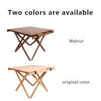 China Adjustable 33cm 47cm Portable Camping Table 60x60cm Square for sale
