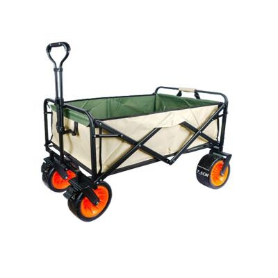 China Steel Folding Utility Wagon 100kg Capacity 150L Load Camping Cart for sale