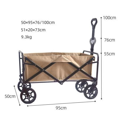 China Steel Camping Wagon Foldable 100L Capacity 100KG Load for sale