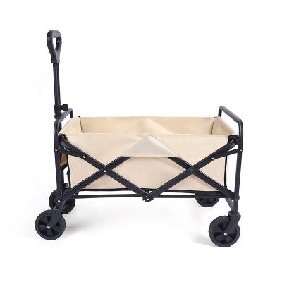 China 80L Folding Wagon Cart with 5" PVC Wheels and Adjustable Handle for sale