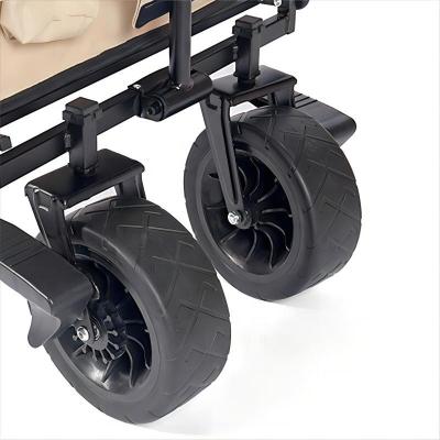 China 80L Folding Wagon Cart with 5" PVC Wheels and Adjustable Handle for sale