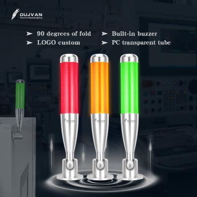 China Aluminum Alloy Tower Warning Light Three Colors Tower Indicator Light With Volume Buzzer And 95dB Buzzer for sale