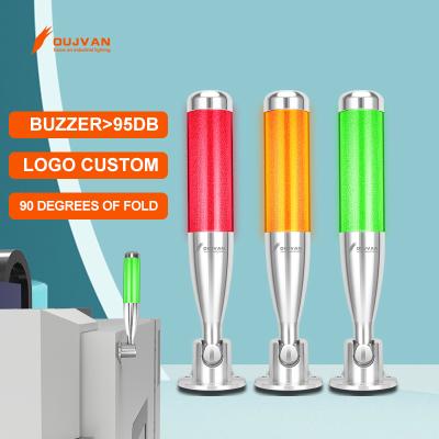 China Aluminum Alloy Tower Warning Light Three Colors Tower Indicator Light With Volume Buzzer And 95dB Buzzer for sale