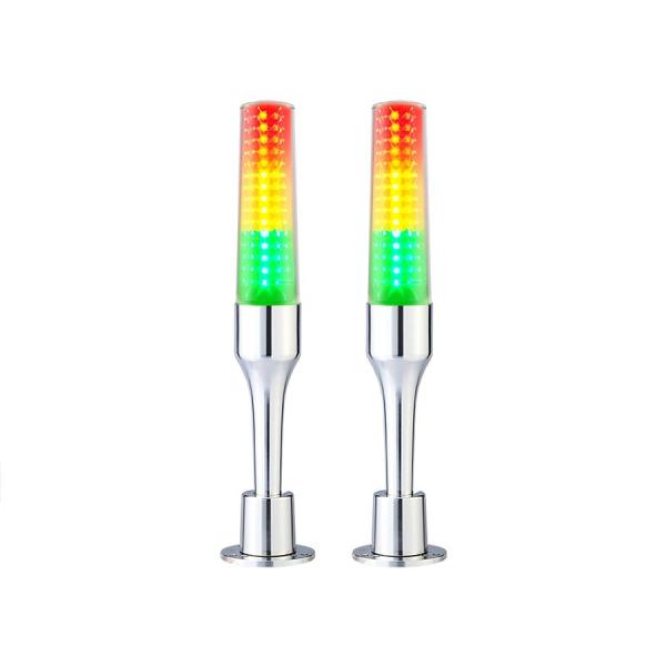 Quality 3 Color LED Industrial Warning Tower Light | IP54 Aviation Aluminum Signal Lamp with 95dB Buzzer for CNC Automation Equipment for sale