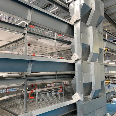 China A-Type Layer Chicken Cage with Hot-Dip Galvanized Steel Automatic Feeding System and 15-20 Year Lifespan for sale