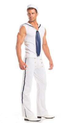 China Sailor Sea Costumes Wholesale Men's Savvy Sailor Costume for Your Halloween Party for sale
