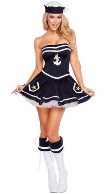 China Sailor Sea Costumes Wholesale Naughty Navy Yard Vixen Costume for Your Halloween Party for sale