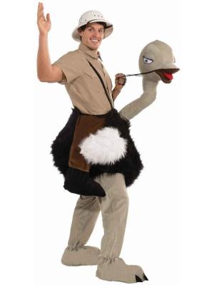 China Ride an Ostrich Adult Costumes Carry Me Mascot Fancy Dress for Party for sale