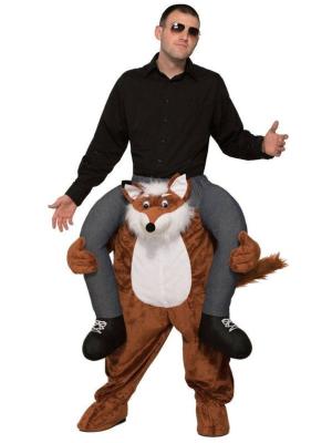 China Adult Ride a Fox Costume Carry Me Mascot Fancy Dress for Party for sale