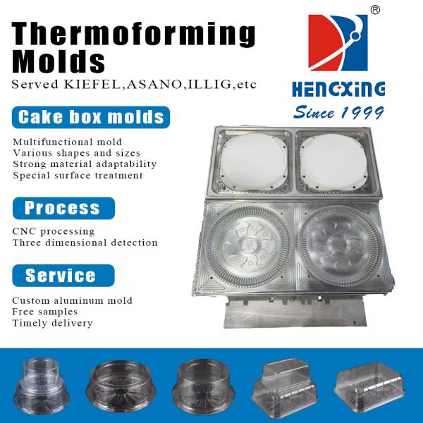 Quality High Precision Thermoforming Mould Positive And Negative Pressure Cake Box Mold for sale
