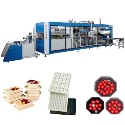 China Full Auto Pressure Plastic Vacuum Forming Machine PLC Blister Thermoforming Equipment for sale