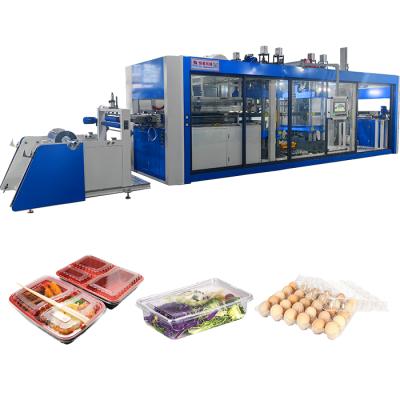 China Precision Control Pressure Forming Machine PS Thermoforming Machine Three Station for sale