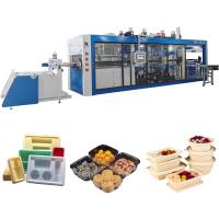 Quality 3 Station Pressure Vacuum Thermoforming Machine Fully Automatic 10-35mold/Min for sale