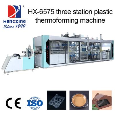 China PLC Controlled High Output Pressure Thermoforming Machine with 650×750mm Forming Size for Large Scale Production for sale