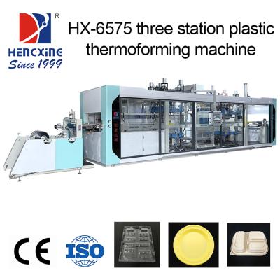China Eco-friendly PLA Coffee Lid Making Machine High Speed Production Smart Control PLC Thermoforming Machine Compatible With PP And PLA for sale