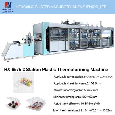 China Fully Automatic Production Line For PET/RPET Fruit Trays & Food Containers Thermoforming Machine for sale