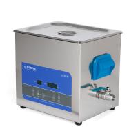 China Stainless Steel Ultrasonic Vegetables Cleaner 200w Sonic Cavitation Machine With Knobs for sale