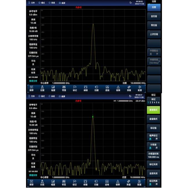 Cayear 4025A/B/D/E/G/K Spectrum Analyzer display close-up