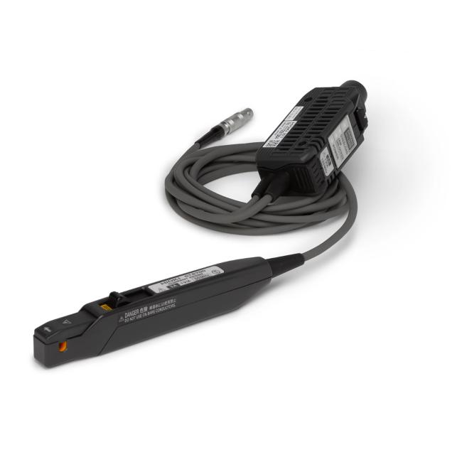 Close-up view of CC3050X probe sensor head and measurement markings