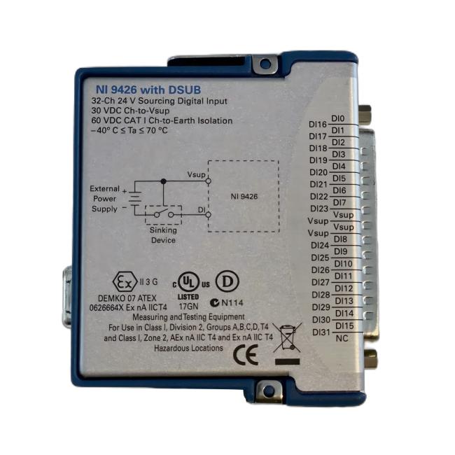 National Instruments 9426 C Series Digital Module in industrial setting