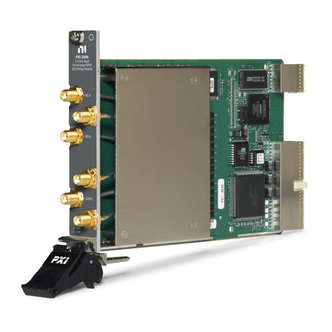 Front view of National Instruments PXI-2549 PXI RF Relay Module