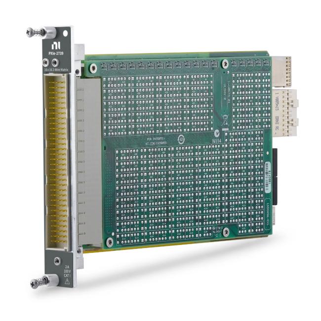 National Instruments PXIe-2739 PXI Matrix Switch Module front view