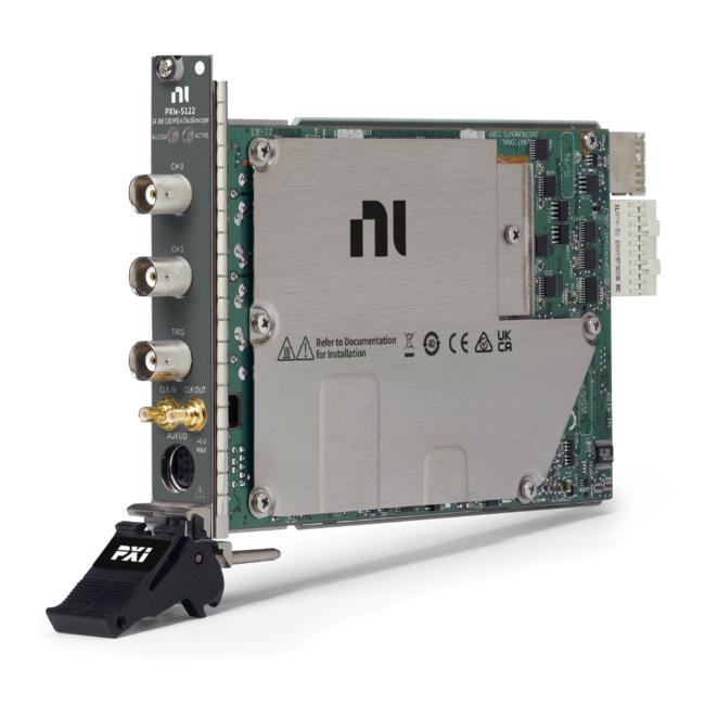 Side view of National Instruments PXIe-5122 High-Speed Digitizer