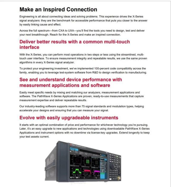 N9030B Signal Analyzer side view