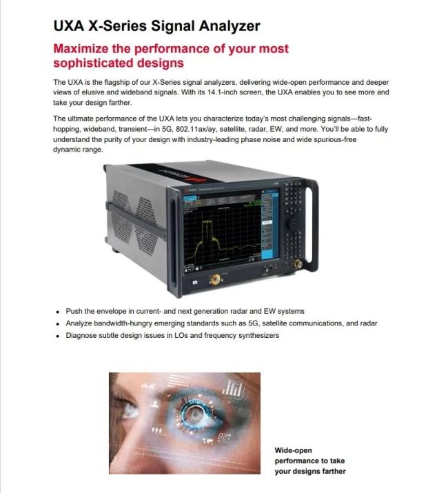 N9030B Signal Analyzer spectrum analysis