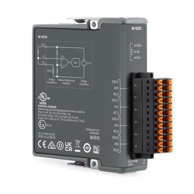 China National Instruments NI-9235 8-Channel Strain/Bridge Input Module with 10 kS/s/channel and 120 Ω Quarter-Bridge for Dynamic Strain Measurement for sale