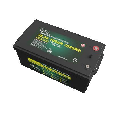 China 36V 100Ah Marine LiFePO4 Battery Active Balancing Bluetooth Heated Connector 6000 Cycles for sale