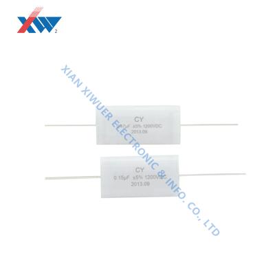China Power Film Capacitor 1200VDC 0.47μF Axial Leaded With Polypropylene Dielectric High Pulse Current for sale