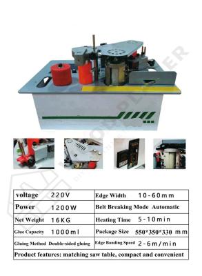 China Mini Stepless Speed Regulation Saw Edge Banding Machine For Woodworking for sale