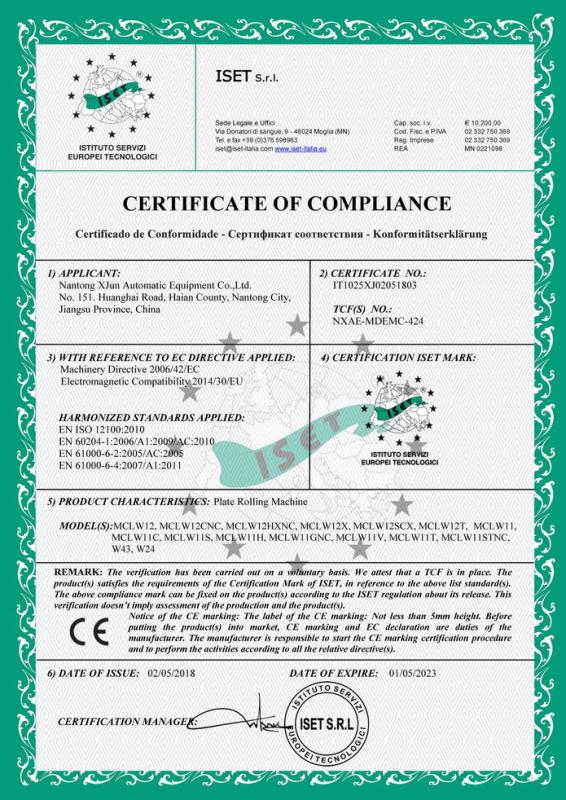 CE - Nantong XJun Automatic Equipment Co.Ltd.