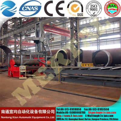 China Hot! W12S-80*3500 Hydraulic Plate rolling machine,Italian imported machine,CNC plate bending machine,Feeding platform for sale